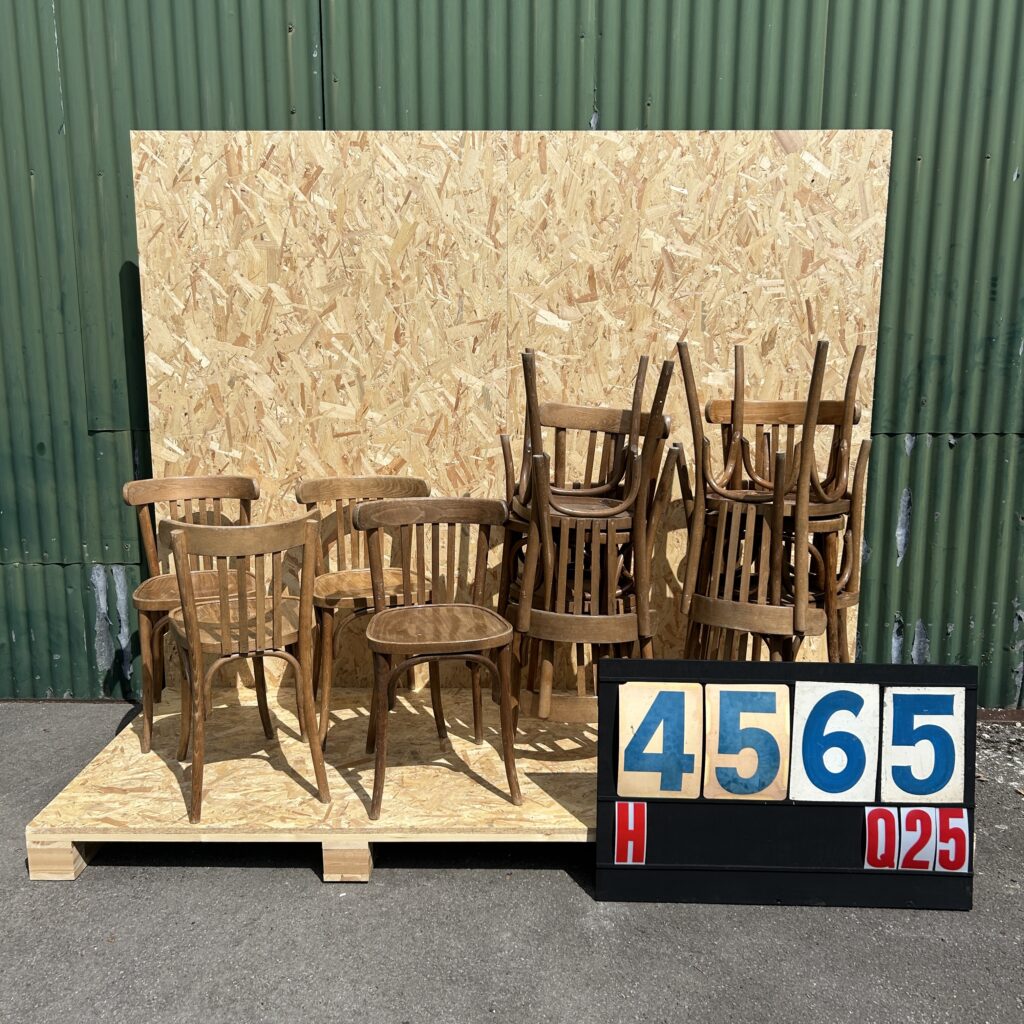 1960's Light Oak Classic Bistro Bentwood Dining Chairs